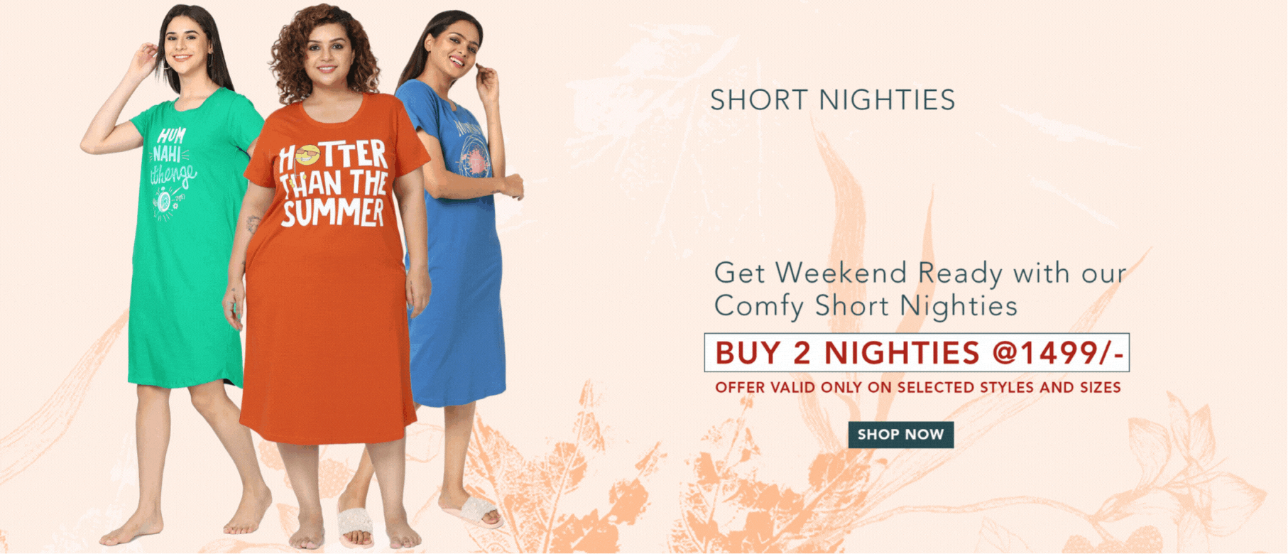 Buy Women Nightwear & Sleepwear Online at Best Price | 9shines label